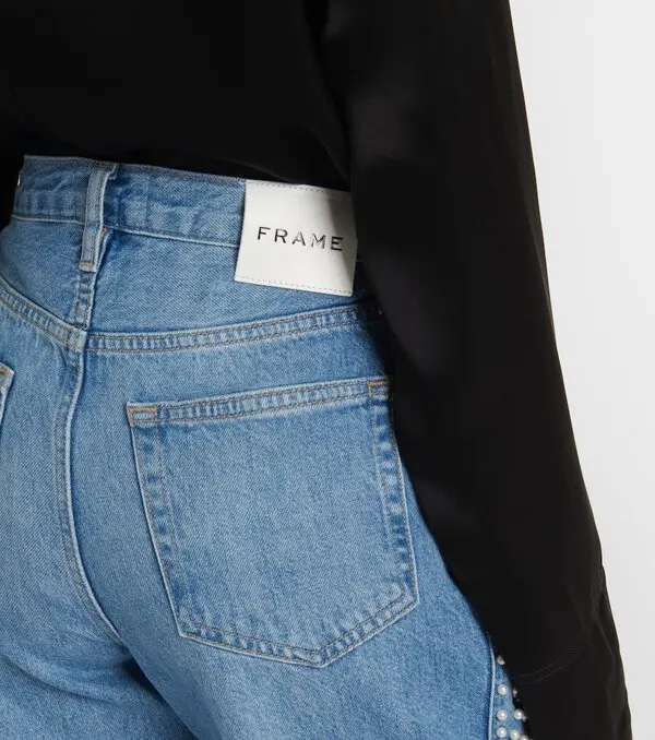 FRAME Le Jane Embellished Cropped Jeans
