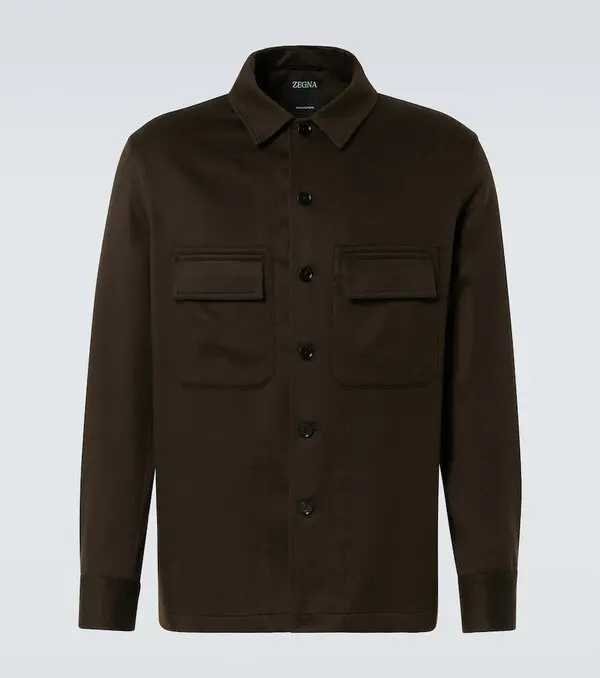 Zegna Alba Cashmere Overshirt - Brown