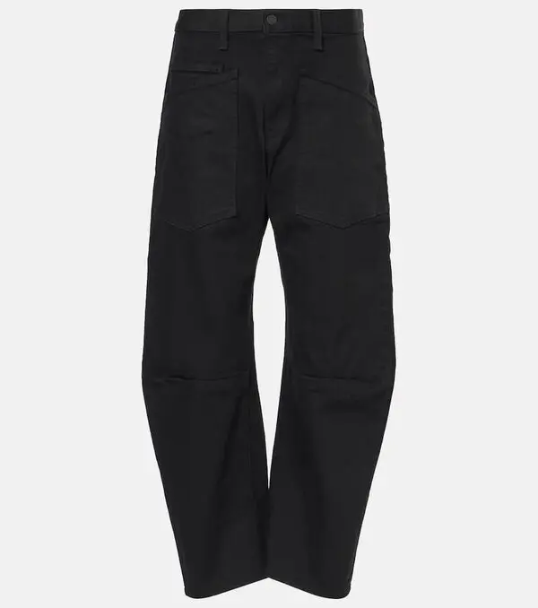 NILI LOTAN Shon High-rise Barrel-leg Jeans - Black