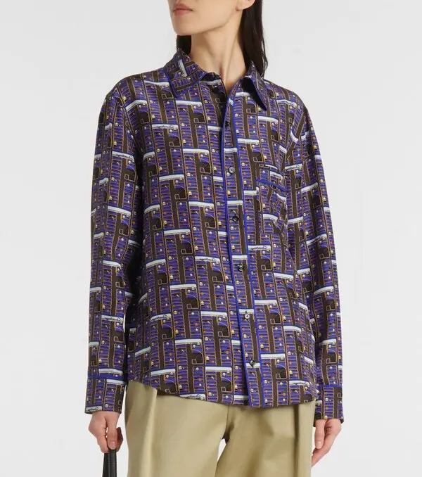 Burberry Printed Silk Shirt