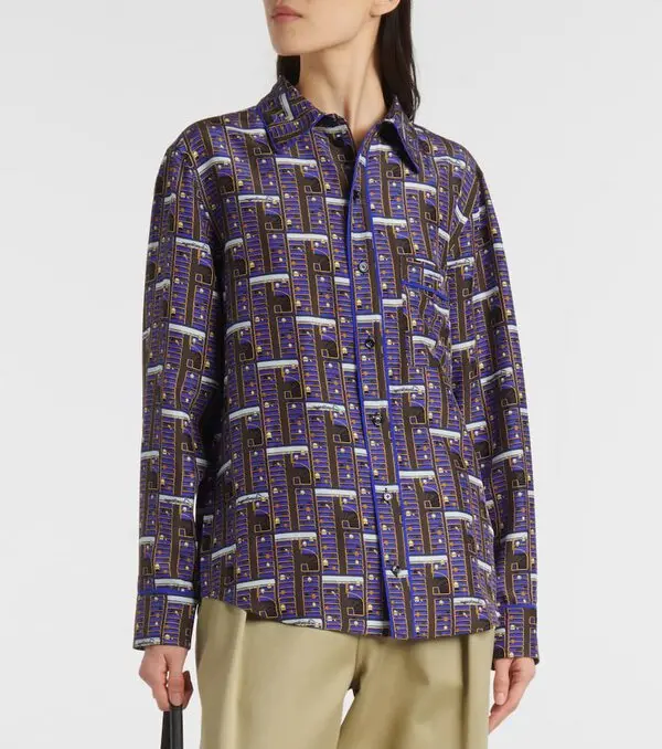 Burberry Printed Silk Shirt