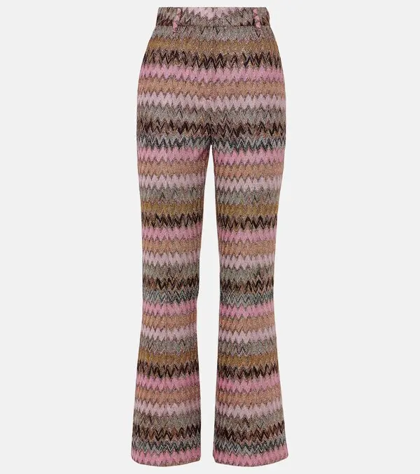Missoni Zig Zag Metallic Flared Pants - Multicoloured