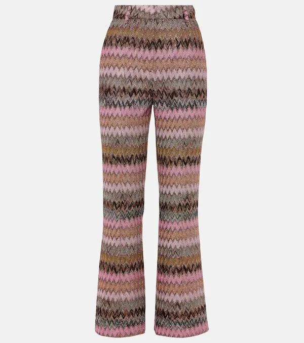 Missoni Zig Zag Metallic Flared Pants - Multicoloured