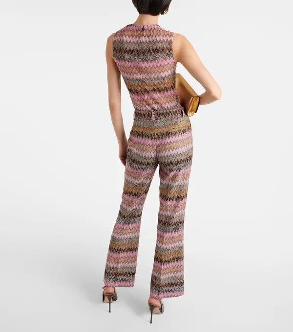 Missoni Zig Zag Metallic Flared Pants - Multicoloured