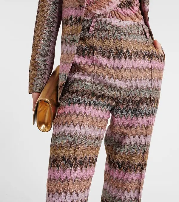 Missoni Zig Zag Metallic Flared Pants - Multicoloured