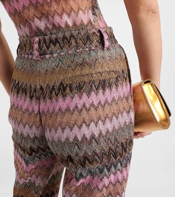 Missoni Zig Zag Metallic Flared Pants - Multicoloured