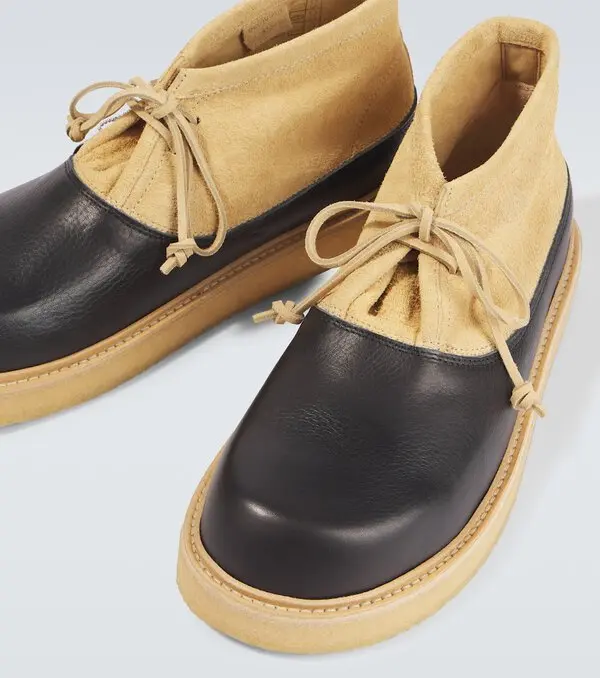 Marni Leather And Suede Desert Boots