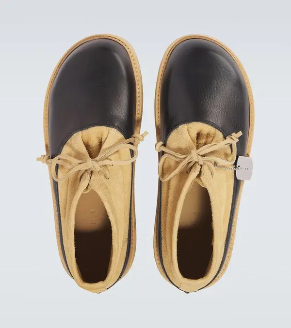 Marni Leather And Suede Desert Boots