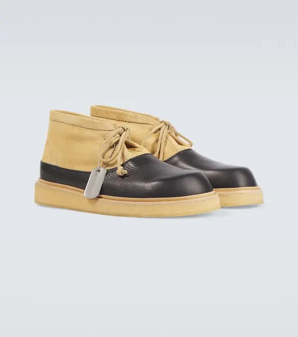 Marni Leather And Suede Desert Boots