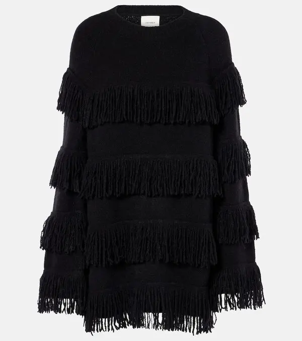 LISA YANG Agneta Fringed Cashmere-blend Sweater - White