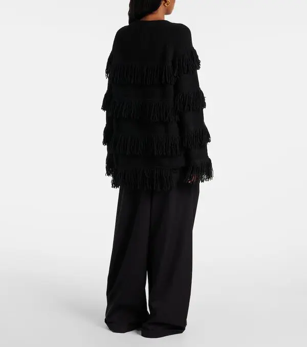 LISA YANG Agneta Fringed Cashmere-blend Sweater - White
