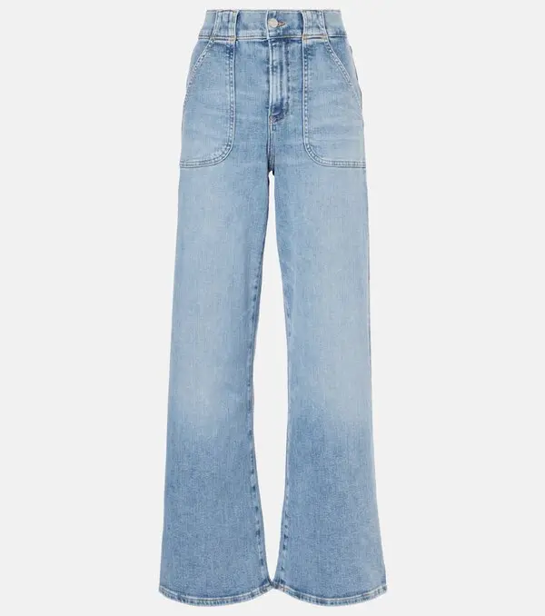 FRAME Modern Pocket Wide-leg Jeans - Blue