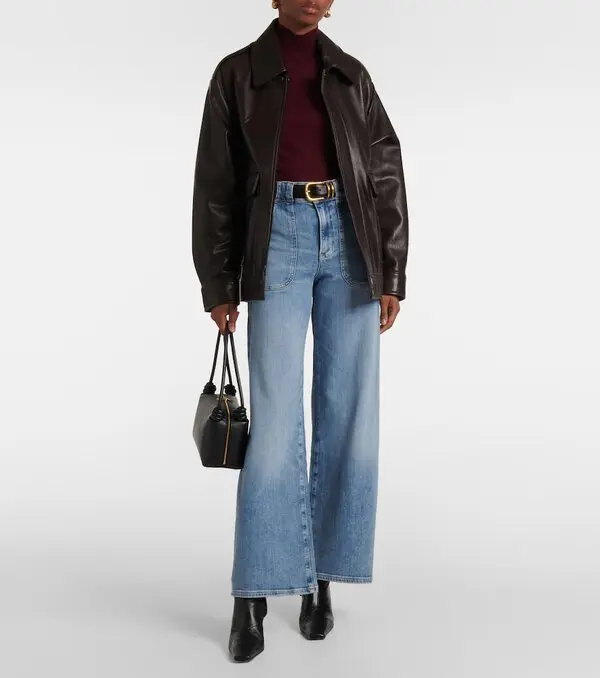 FRAME Modern Pocket Wide-leg Jeans