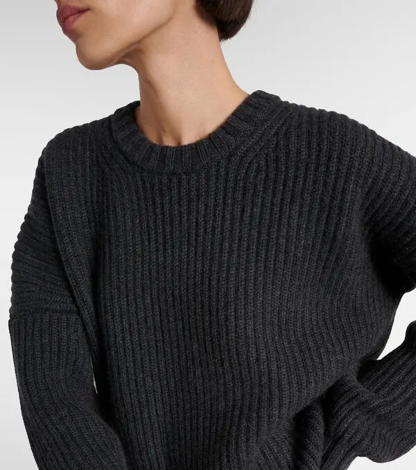 Khaite Manuela Ribbed Cashmere Sweater - Black