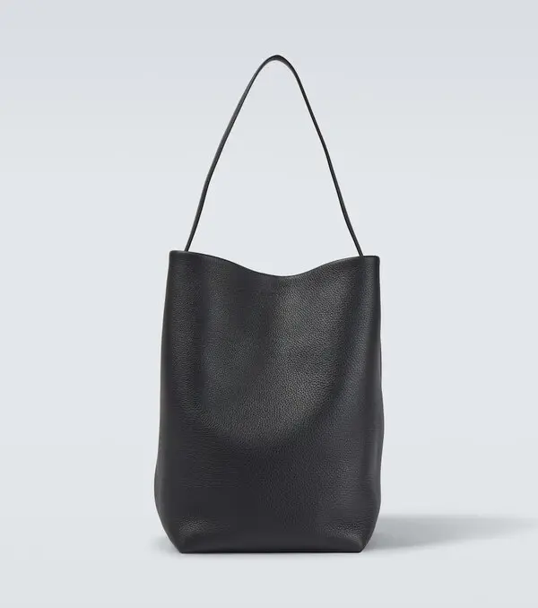 THE ROW N/s Park Large Leather Tote Bag - Black