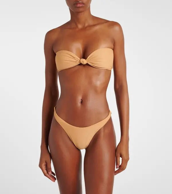 SAME Gathered Bandeau Bikini Top