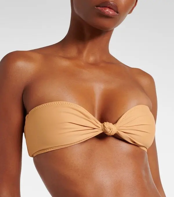 SAME Gathered Bandeau Bikini Top