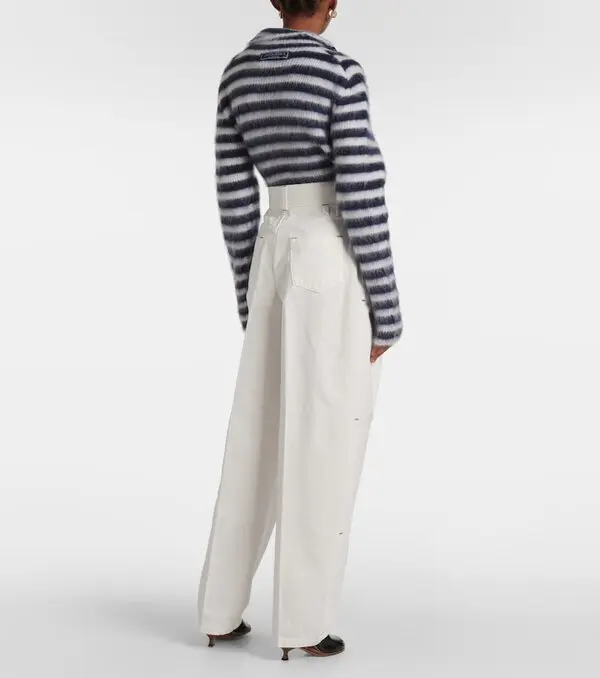Jacquemus The Curzio De-nîmes High-rise Jeans - White