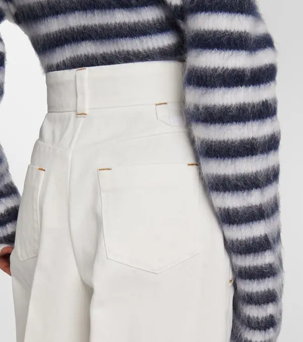 Jacquemus The Curzio De-nîmes High-rise Jeans - White