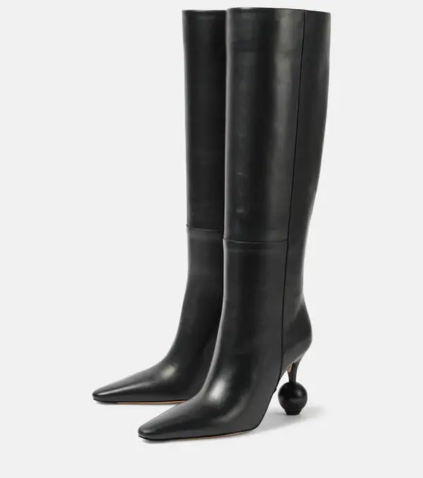 Jacquemus The Bisou Leather Knee-high Boots