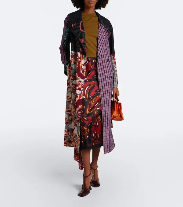 Dries Van Noten Printed Wrap Coat - Multicoloured