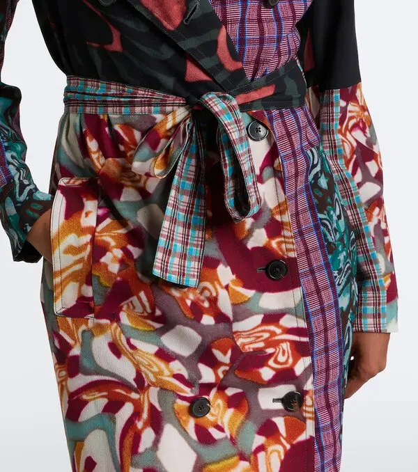 Dries Van Noten Printed Wrap Coat - Multicoloured