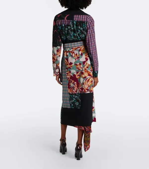 Dries Van Noten Printed Wrap Coat - Multicoloured