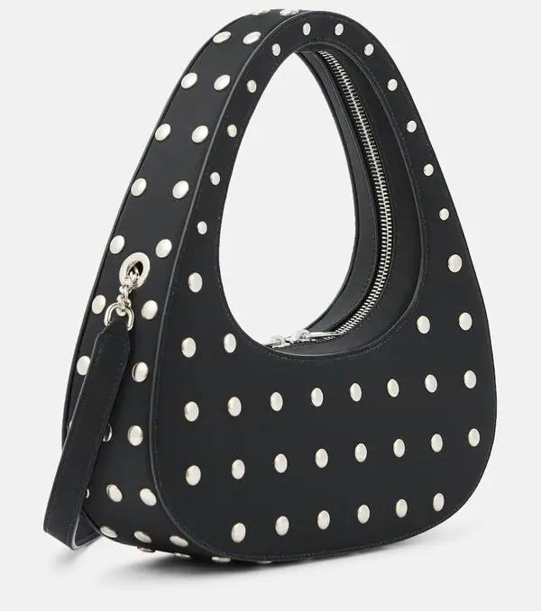 Coperni Swipe Small Studded Faux Leather Shoulder Bag