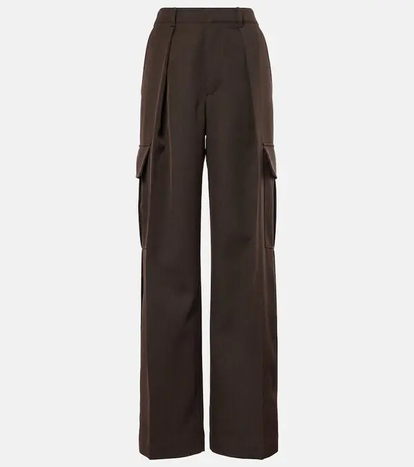 Burberry Wool Cargo Trousers - Brown