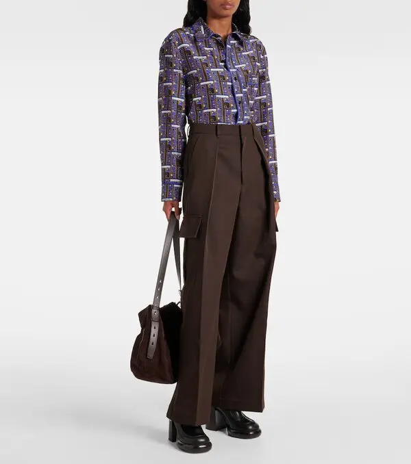 Burberry Wool Cargo Trousers - Brown