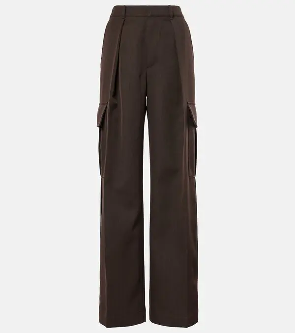 Burberry Wool Cargo Trousers - Brown