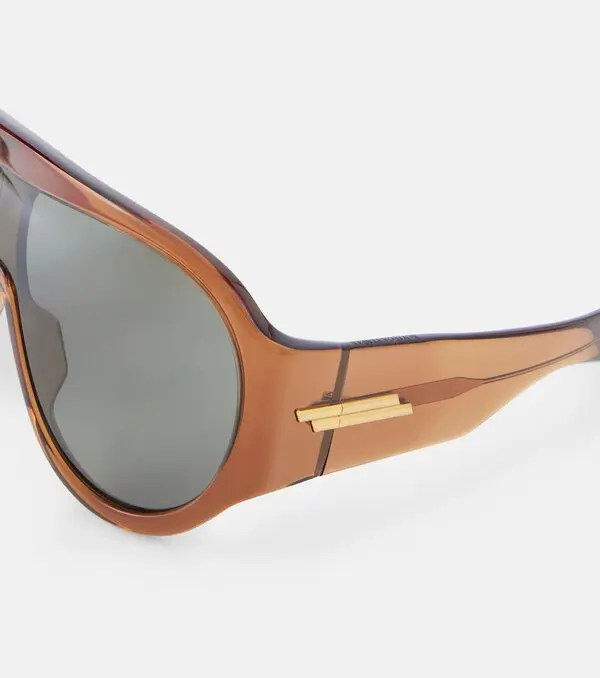 Bottega Veneta Scudo Sunglasses - Brown