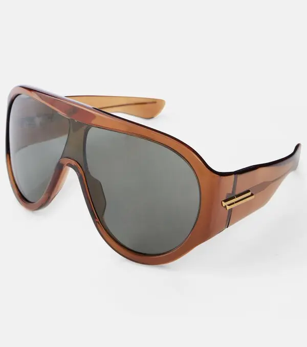 Bottega Veneta Scudo Sunglasses - Brown