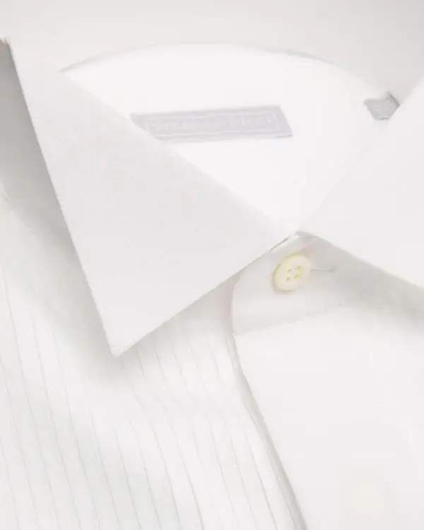 Stefano Ricci Apos;s French-cuff Pleated Bib Dress Shirt - White