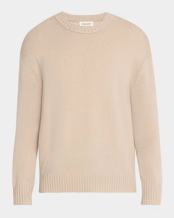 FRAME Wool-cashmere Crew Neck Sweater - Grey Beige
