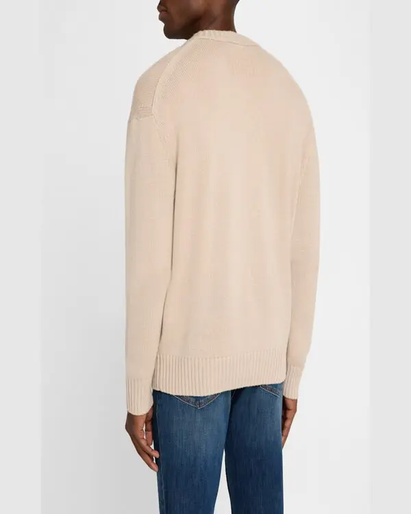 FRAME Wool-cashmere Crew Neck Sweater - Grey Beige