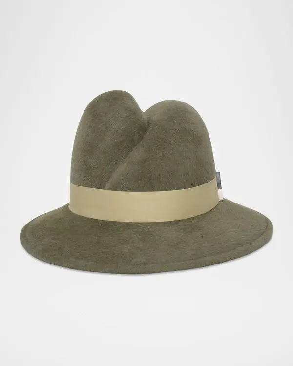 Gigi Burris Millinery exclusive for Neimen Marcus Jeanne Tan Hat Gigi Burris Millinery Jeanne Flat Brim Hat - Natural Cocoa  main image 4