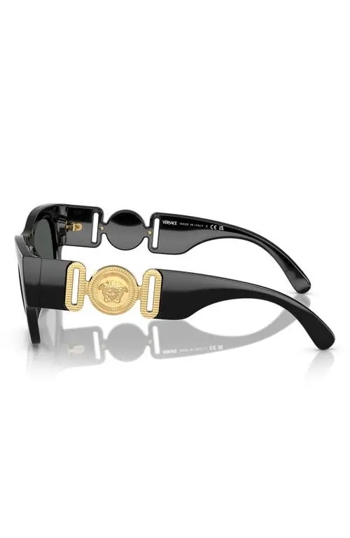 Versace 52mm Pillow Sunglasses - Dark Grey