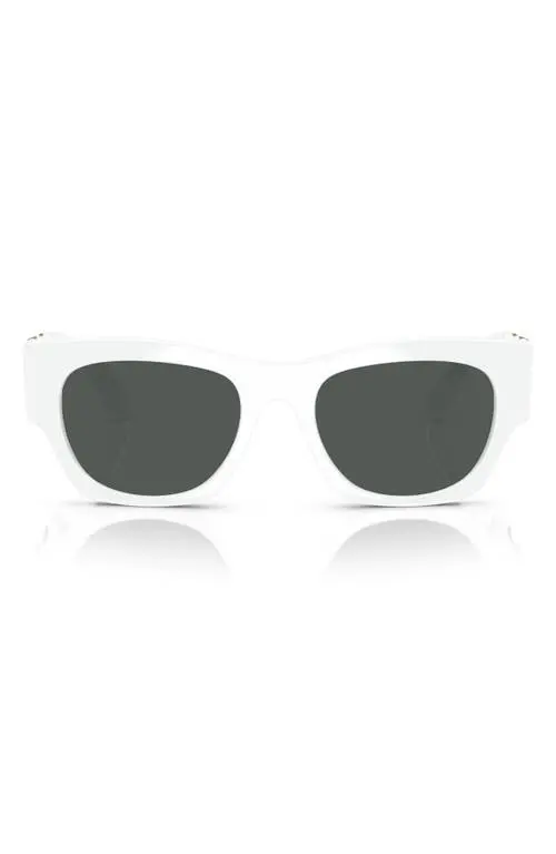 Versace 52mm Pillow Sunglasses - White