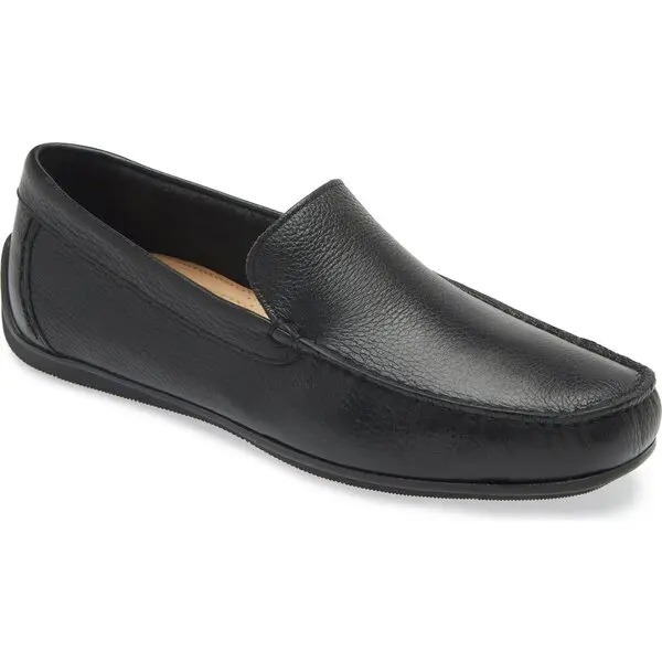 Nordstrom Freddie Moc Toe Driving Loafer In Black - 50% Off  display picture 1