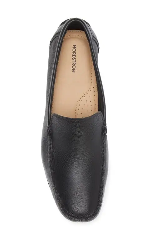 Nordstrom Mens Leather Driving Loafers Size 12 Black Bit Moc Toe Driver Men main image 2