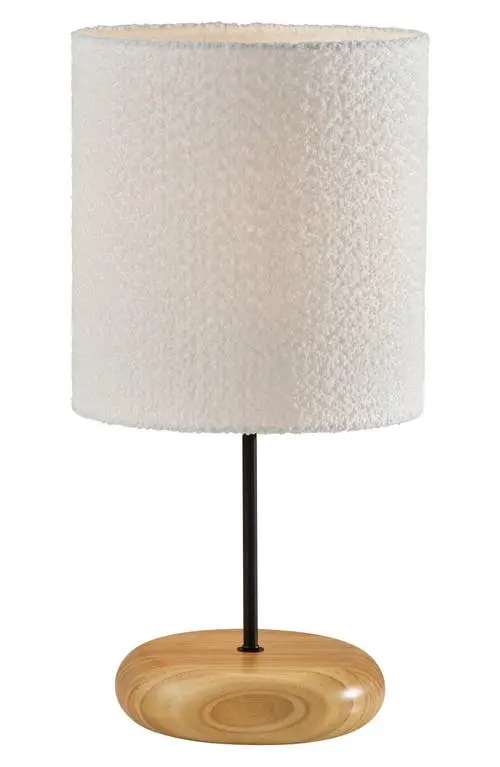 ADESSO Brielle Tall Table Lamp - Natural Wood / Black