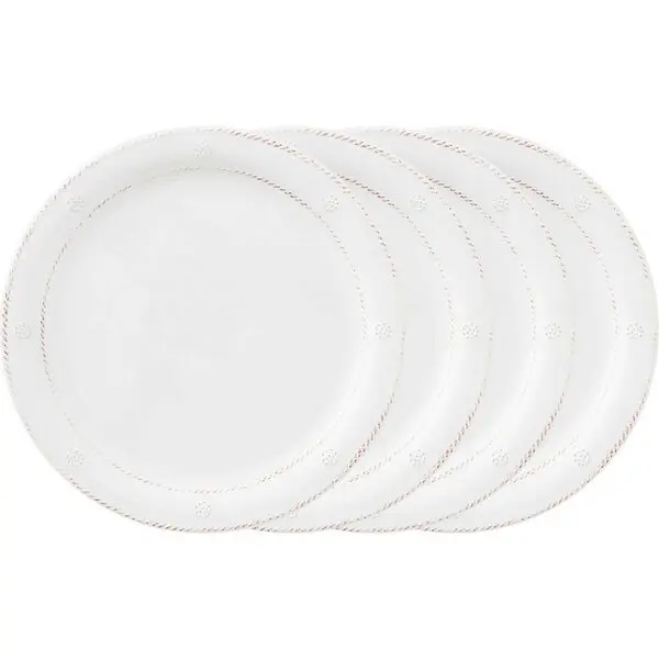 JULISKA Berry & Thread Set Of 4 Melamine Dinner Plates - Whitewash
