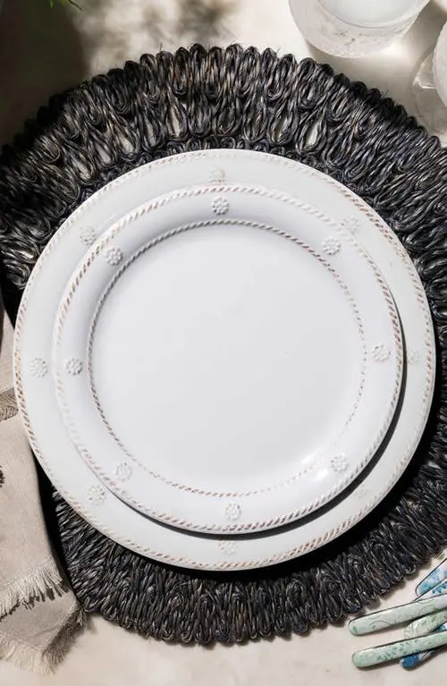 JULISKA Berry & Thread Set Of 4 Melamine Dinner Plates - Whitewash