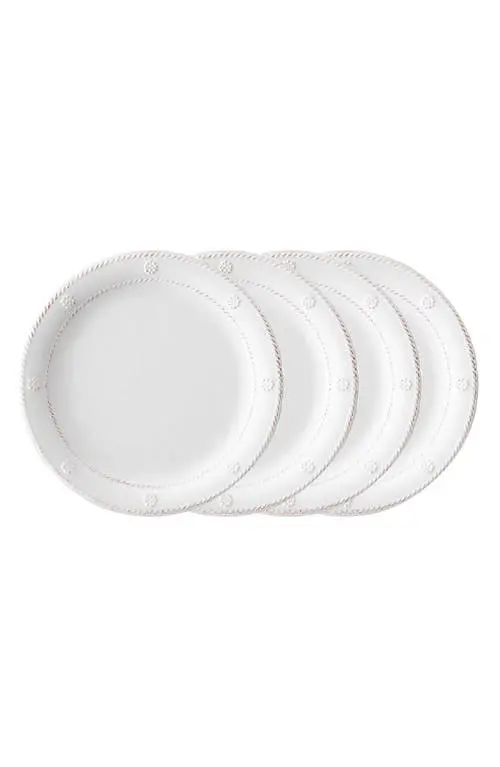 JULISKA Berry & Thread Set Of 4 Melamine Dessert Plates - Whitewash