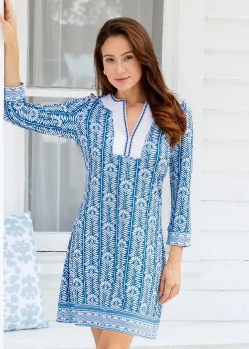 CABANA LIFE Printed Tunic Dress - Harbor