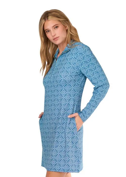CABANA LIFE 1/4 Zip Sport Dress - Camden Leaf