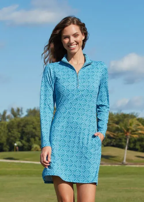 CABANA LIFE 1/4 Zip Sport Dress - Camden Leaf