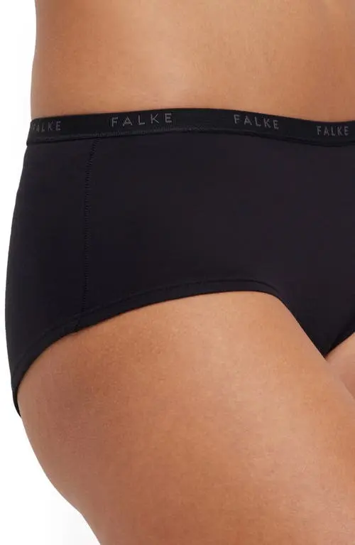 Falke Daily Comfort 2-pack Stretch Cotton Hipster Briefs - Black