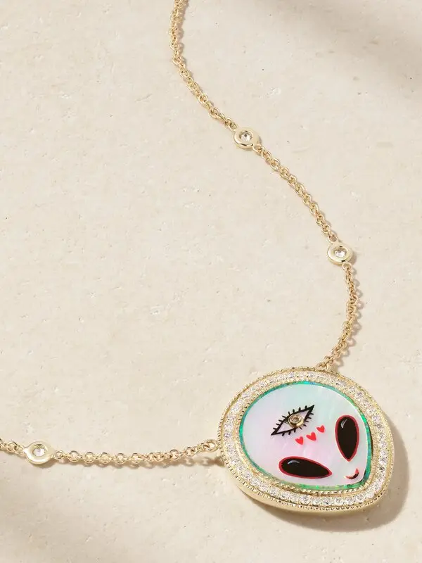 Jacquie Aiche Alien 14-karat Multi-stone Necklace - Gold
